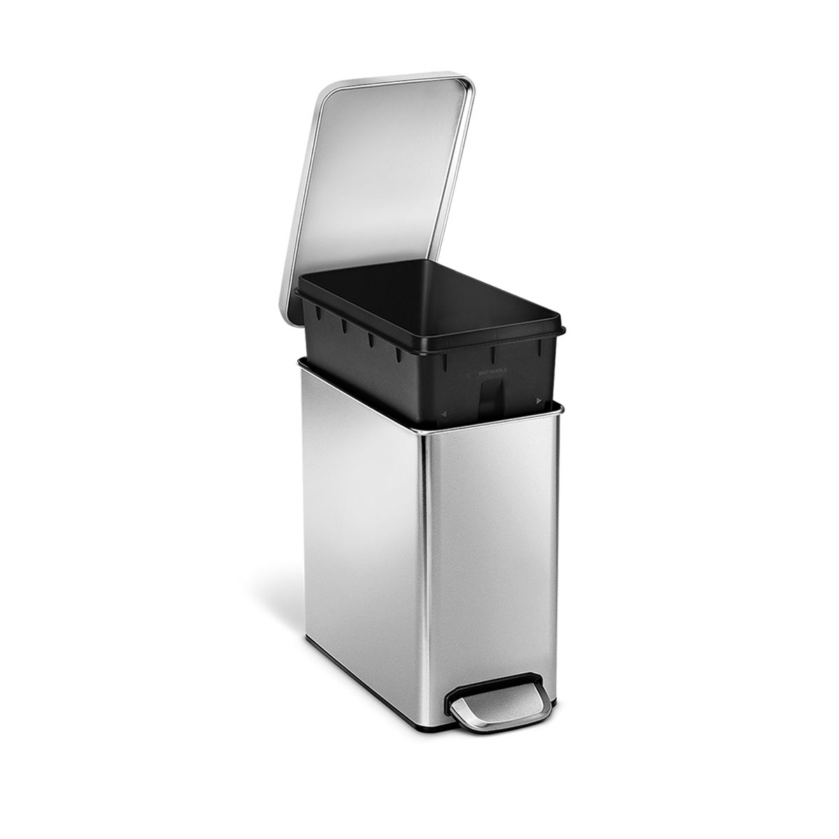 10 Litre, Profile Stainless Steel Pedal Bin - Simplehuman