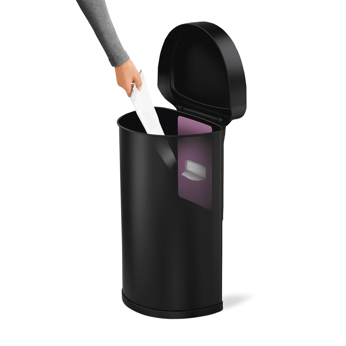 45 Litre, Semi-Round Sensor Bin With Liner Pocket - Simplehuman
